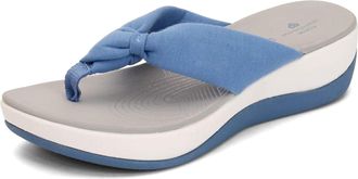Clarks Womens Arla Glison Platform, Blue Heather Fabric, 7 Medium US