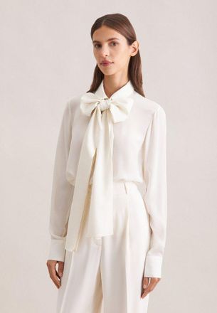 Seidensticker Klassische Bluse 1/1 Binderkragen Uni