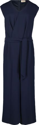 Cartoon Damen Jumpsuit mit Bindeg&uuml;rtel Navy Blue,44