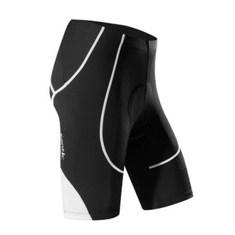Santic Radlerhose Herren Kurz mit Sitzpolster Radhose Herren Kurz Fahrradhose Herren Gepolstert Radshorts Herren mit Polster Wei&szlig; EU XXXL
