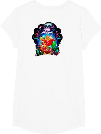 Disney The Little Mermaid Ariel Ursula Flounder Crystal Ball T-Shirt