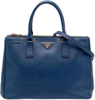 Prada unisex, Pre-owned, Bleu, Taille: ONE Size Sacoche Galleria Pre-owned