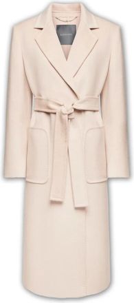Elena Miro Femme, Manteaux, Beige, Taille: 44 FR Midi Robe Coat