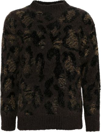Junya Watanabe Gebürsteter Pullover - Braun