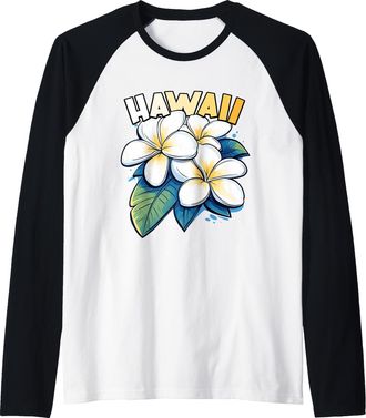 Hawaiian Dreams Hawaii Plumeria Frangipani Blume Maui Kauai Aloha Surfer Raglan
