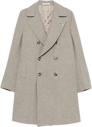 Tagliatore manteau en laine à boutonnière croisée - Gris