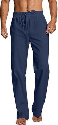 Generic Pantalon décontracté pour homme, pantalon de golf pour homme, pantalon de sport uni à jambe droite, confortable, pantalon de jogging, de yoga, taille 