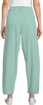 Lands End Barrel-Feincordhose High Waist, Damen, Gr&ouml;&szlig;e:46 regular, Blau, by Lands End