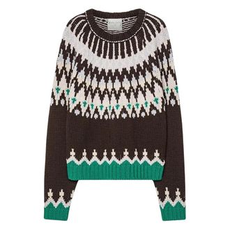 Forte_Forte My Knit Fair Isle RWS Zopfmuster-Pullover aus Wolle mit Rundhalsausschnitt - - Knitwear - Damen - Mehrfarbig - M