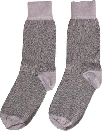 Dolce & Gabbana Chaussettes mi-mollet logo - Femme - Sous-v&ecirc;tements - Gris - Taille: ONE Size