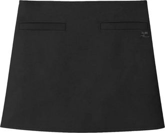 Courr&egrave;ges Mini Jupe - Noir