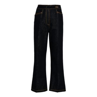 Etro Femme, Jeans, Bleu, Taille: W26 Jean Cropped Pegaso Bleu