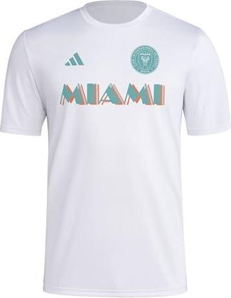 adidas Inter Miami CF Pre-Game T-Shirt pour Homme Inter Miami CF Pre-Game, White/Club Inter De Futbol Miami, L