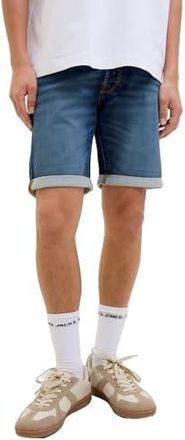 Jack & Jones Jack & Jones Short en Jean pour Homme, Coupe Droite, Bleu Denim, S