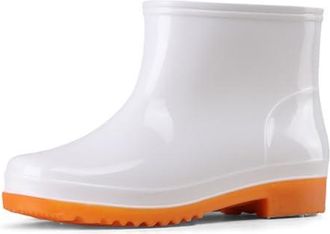 Pangolin Bottes de Pluie Imperm&eacute;ables Unisexe - PVC Antid&eacute;rapant, Confortables & R&eacute;sistantes - Bottes de Jardin, Travail, Agriculture, P&ecirc;che, Cuisine Blanc-A 3