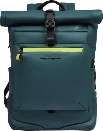 Piquadro Homme, Sacs, Vert, Taille: ONE Size Corner 2.0 Rolltop Backpack