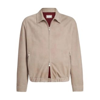 Brunello Cucinelli Veste en cuir Mpcao2071 - Homme - Vestes - Beige - Taille: XL
