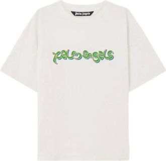 Palm Angels Homme, Tops, Blanc, Taille: XL T-Chemises