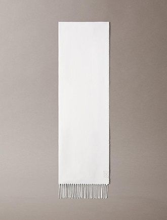 Calvin Klein Schal Zum Wenden Mit Zweifarbigem Logo-emblem - Lily White/chateau - Herren - Einheitsgr&ouml;&szlig;e