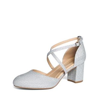 Dream Pairs Robe &agrave; talons pour femme - Chaussures confortables - SDPU26002W, Argent&eacute;., 38.5 EU