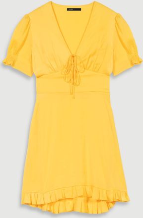 Maje Kleid Mit Kurzen &Auml;rmeln - Gelb - Gr&ouml;&szlig;e 34 - Maje