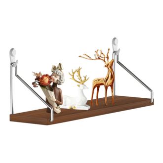 Generic Schwebendes B&uuml;cherregal - Schwimmendes Wandregal aus Holz | Kein Bohren erforderlich, Lagerregal-B&uuml;cherregal f&uuml;r K&uuml;che, Pflanzen, Wohnzimmer, B&uuml;cher, 