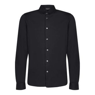 Dell'Oglio Homme, Chemises, Noir, Taille: S Chemises Noires &Eacute;l&egrave;vent Style