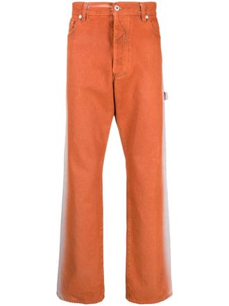 Heron Preston jean droit à effet dégradé - Orange