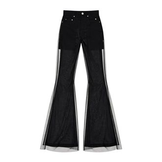 Rick Owens Pantalon Bolan &agrave; empi&egrave;cements en mesh - Femme - Pantalons - Noir - Taille: W27