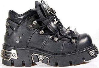 New Rock M.110-S1 Chaussures en cuir pour homme Noir Pointure 41 EU Noir Pointure 41, Noir, 39/39.5 EU