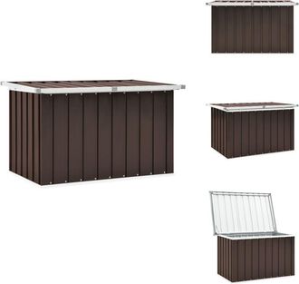 vidaXL Boîte de rangement de jardin Marron 109x67x65 cm - Boîte De Rangement Jardin - Coffre De Jardin - Rangement Exterieur - Meuble De Jardin - Abri Jardin