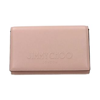 Jimmy Choo London Femme, Sacs, Rose, Taille: ONE Size Sac Clutch en Cuir avec Bandouli&egrave;re Cha&icirc;ne