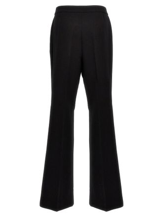 Moschino Wool Blend Crepe Trousers - Black
