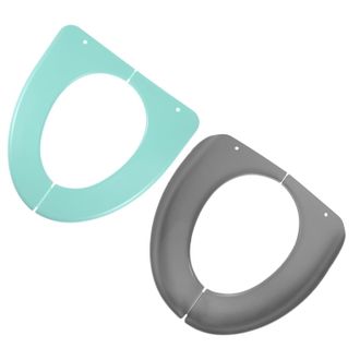 Angoily Faltbarer Toilettensitzbezug 2 St&uuml;ck aus Kunststoff f&uuml;r Reisen und &Ouml;ffentliche Toiletten Tragbarer Hygiene Toilettensitz f&uuml;r Erwachsene