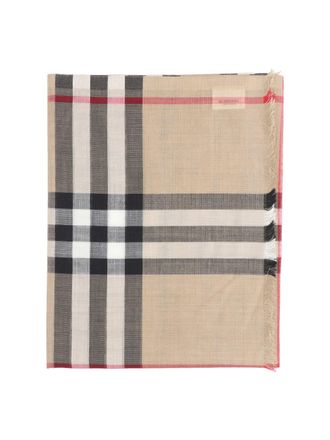 Burberry Wool And Silk Scarf Check