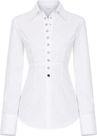 Sportmax Femme, Blouses et Chemises, Blanc, Taille: 40 FR Azoto Long Shirt