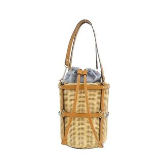 Gucci Sac bandouli&egrave;re en osier et cuir Pre-owned - Femme - Pre-owned - Beige - Taille: ONE Size