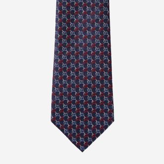 Gucci Mens Gg Jacquard Silk Tie Ties & Bow