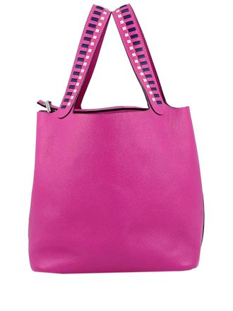 Herm&egrave;s 2018 Epsom Tressage Picotin Lock 22 handbag - Rosa