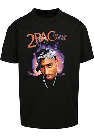 Mister Tee Tupac T-Shirt Surdimensionn&eacute; All Eyez on Me Anniversary, Noir, L Homme