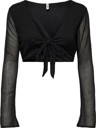 Only Onlasta Life L/S Tie Top WVN