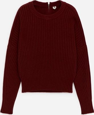 Arket Wollpullover Mit Rei&szlig;verschl&uuml;ssen -Rot
