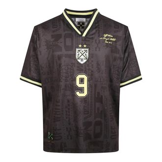 Off-white Homme, Tops, Noir, Taille: M Multilogo Soccer Tee