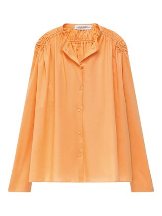 Another Tomorrow blouse à détails de fronces - Orange