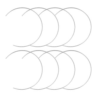 OSALADI 8 St&uuml;ck Selbstgemacht Traumf&auml;nger Material aus Stabilem Eisen Halbring Halbkreis Windspiel Rahmen f&uuml;r Wand und T&uuml;rdekoration bei Weihnachten und Hochz