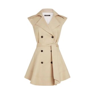 Karl Lagerfeld Femme, Robes, Beige, Taille: 36 FR SM Day Corto Atado Cintura Dress