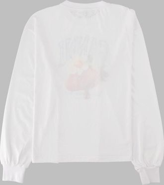 Ganni Strawberry Print Organic Cotton T-Shirt - White
