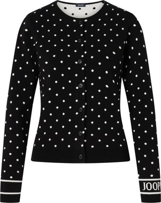 Joop Femme, Pulls, Noir, Taille: 40 FR Veste Tricot&eacute;e &agrave; Motifs de Points