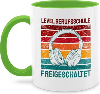 Shirtracer Tasse Tassen 325ml - Level Berufsschule freigeschaltet | Geschenk zum Start der Ausbildung | Geschenkidee Ausbildung - 325 ml - Hellgrün