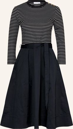 Hobb's Kleid Viviana Im Materialmix Mit 3/4-Arm blau